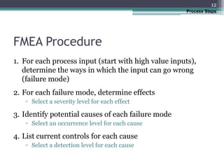 Failure mode effect analysis | PPTX