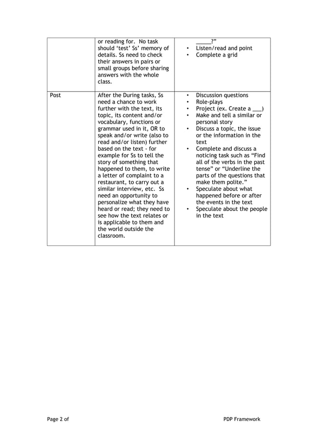 PDP framework | PDF | Education