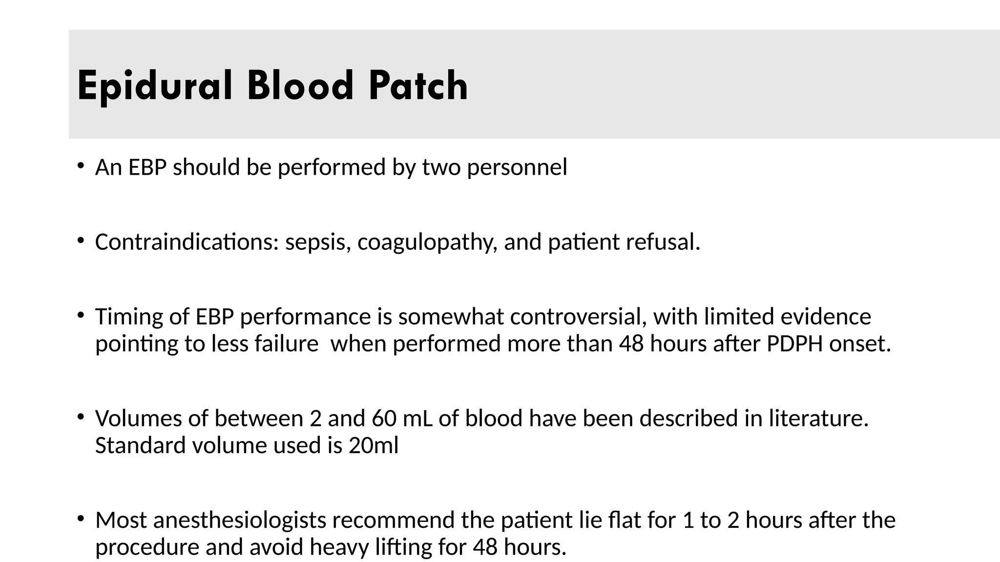 Management of Post dural puncture headache by Dr. Kolawole Kazeem ...