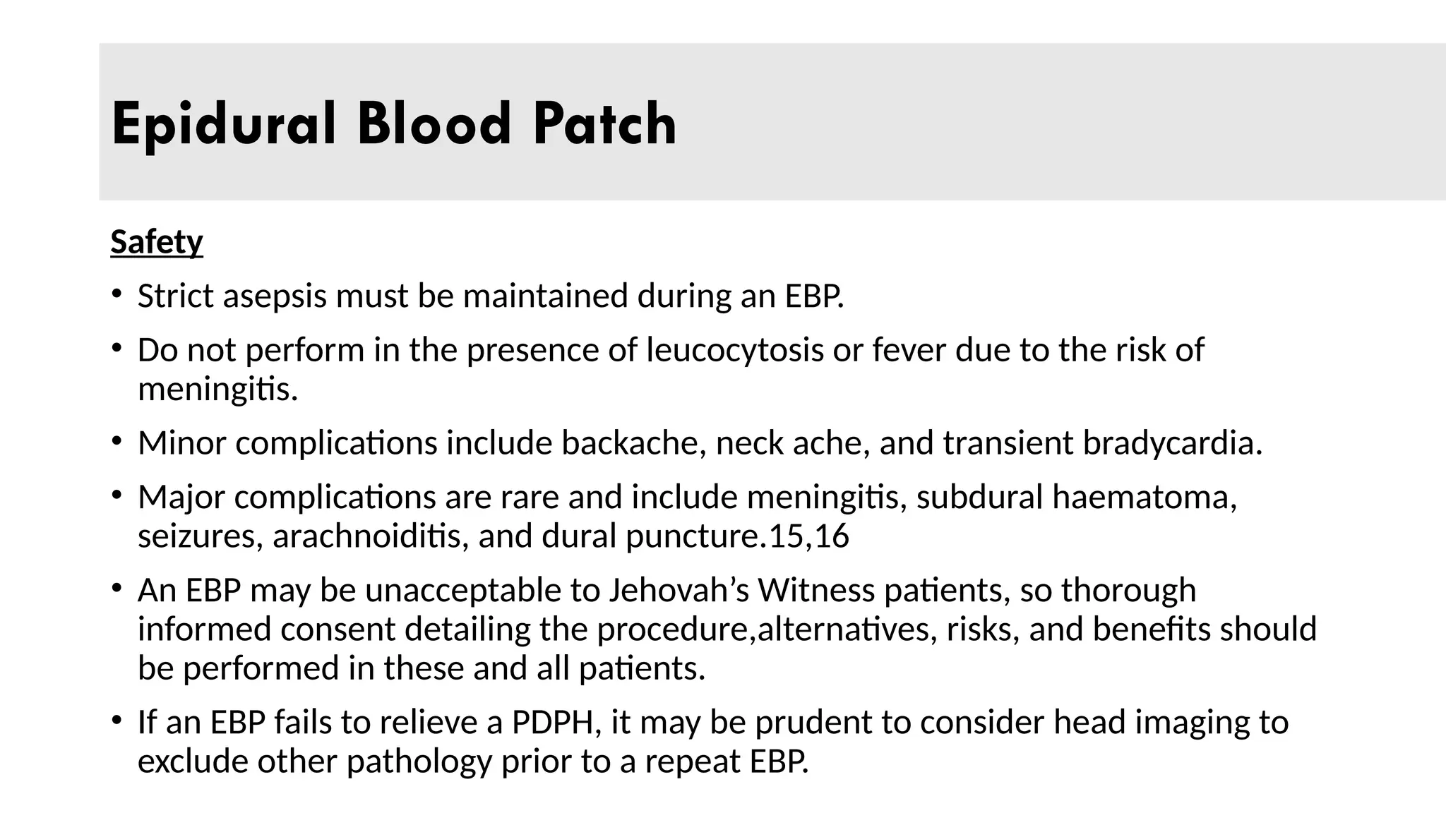 Management of Post dural puncture headache by Dr. Kolawole Kazeem ...