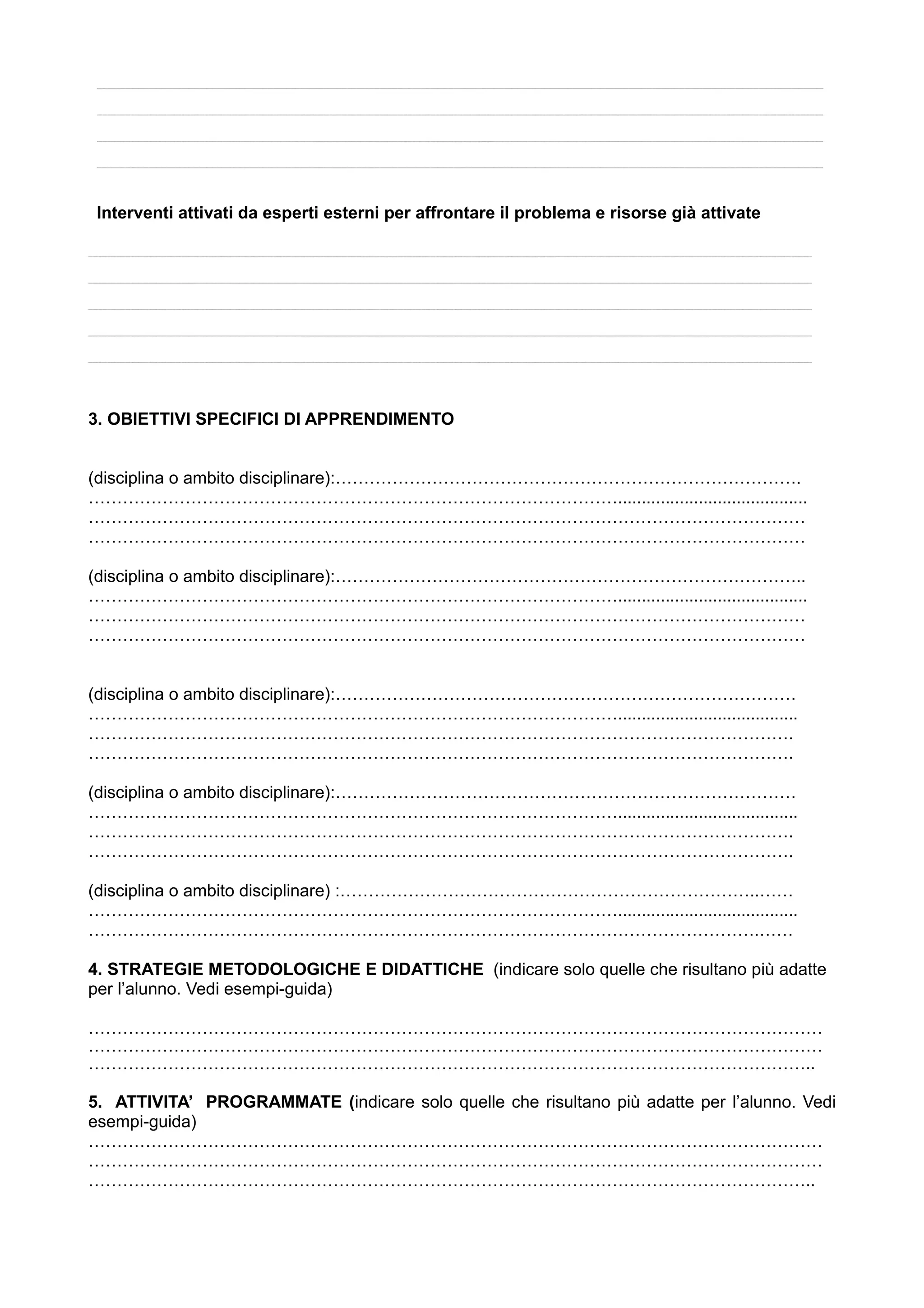 BES: Pdp modello 2013_2014 | DOC
