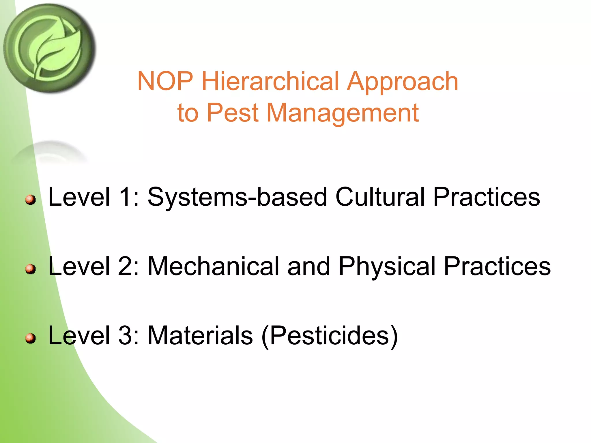 Organic pest management | PPTX