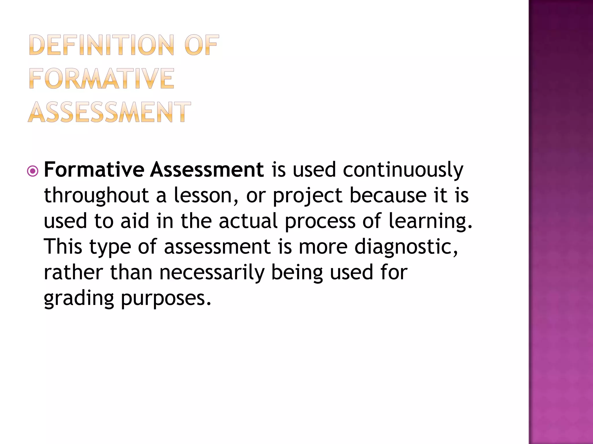 Summative and Formative Assessment | PPTX