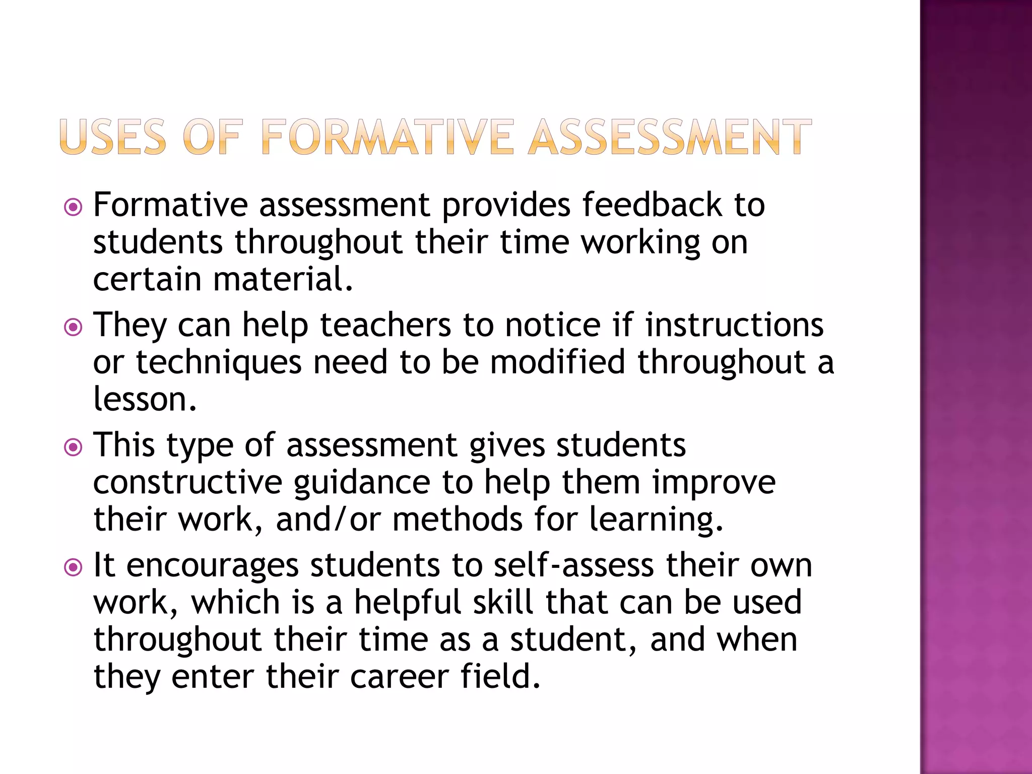 Summative and Formative Assessment | PPTX