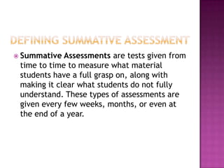 Summative and Formative Assessment | PPTX