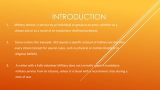 military services should be obligatory | PPTX