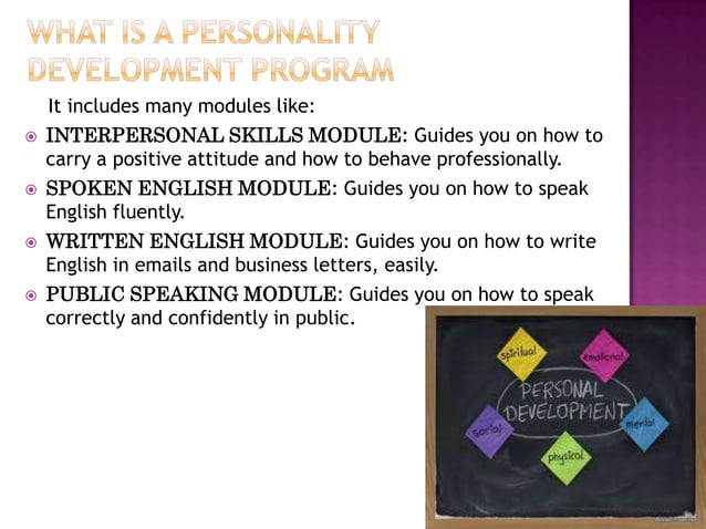 Personality development program in university+ | PPTX