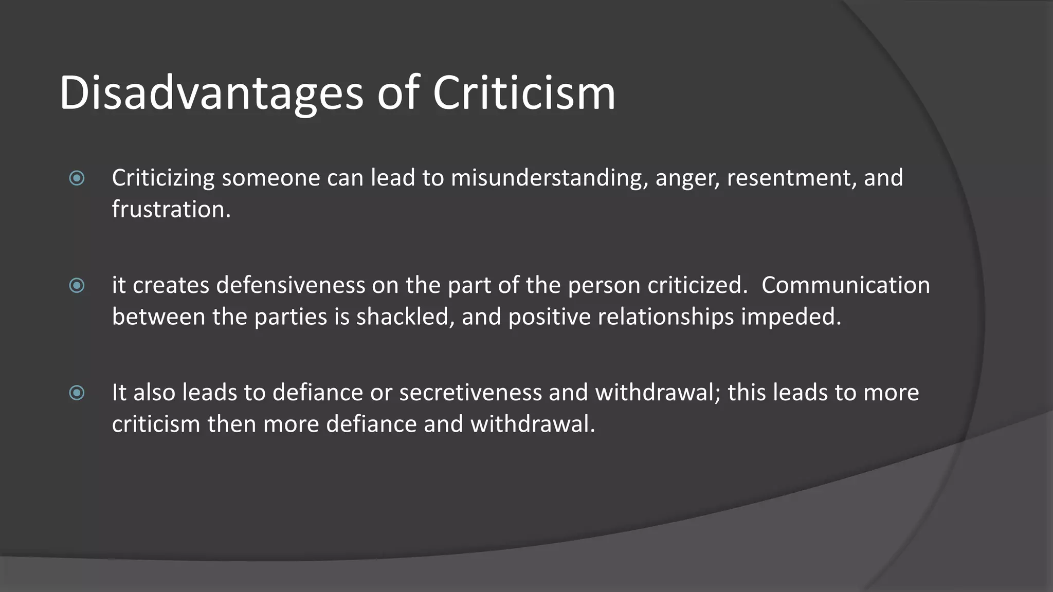 Acceptance of Criticism | PPTX