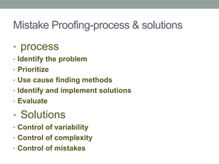 mistake proofing | PPTX