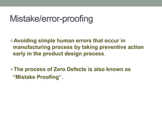 mistake proofing | PPTX