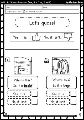 Pdpr module english year 1 (unit 1 at school) upload | PDF