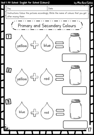 Pdpr module english year 1 (unit 1 at school) upload | PDF