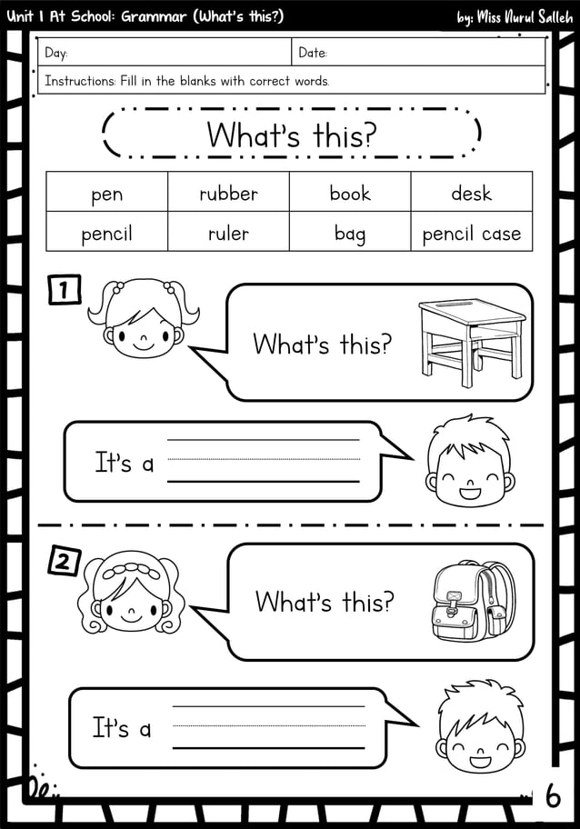 Pdpr module english year 1 (unit 1 at school) upload | PDF