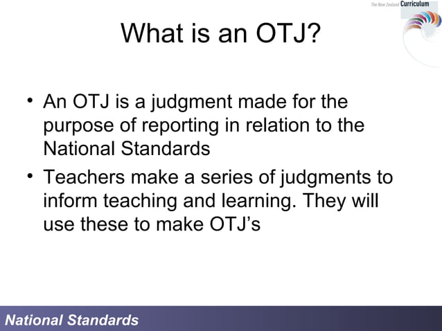 OTJs and Reporting: Guidelines from the MoE | PPT