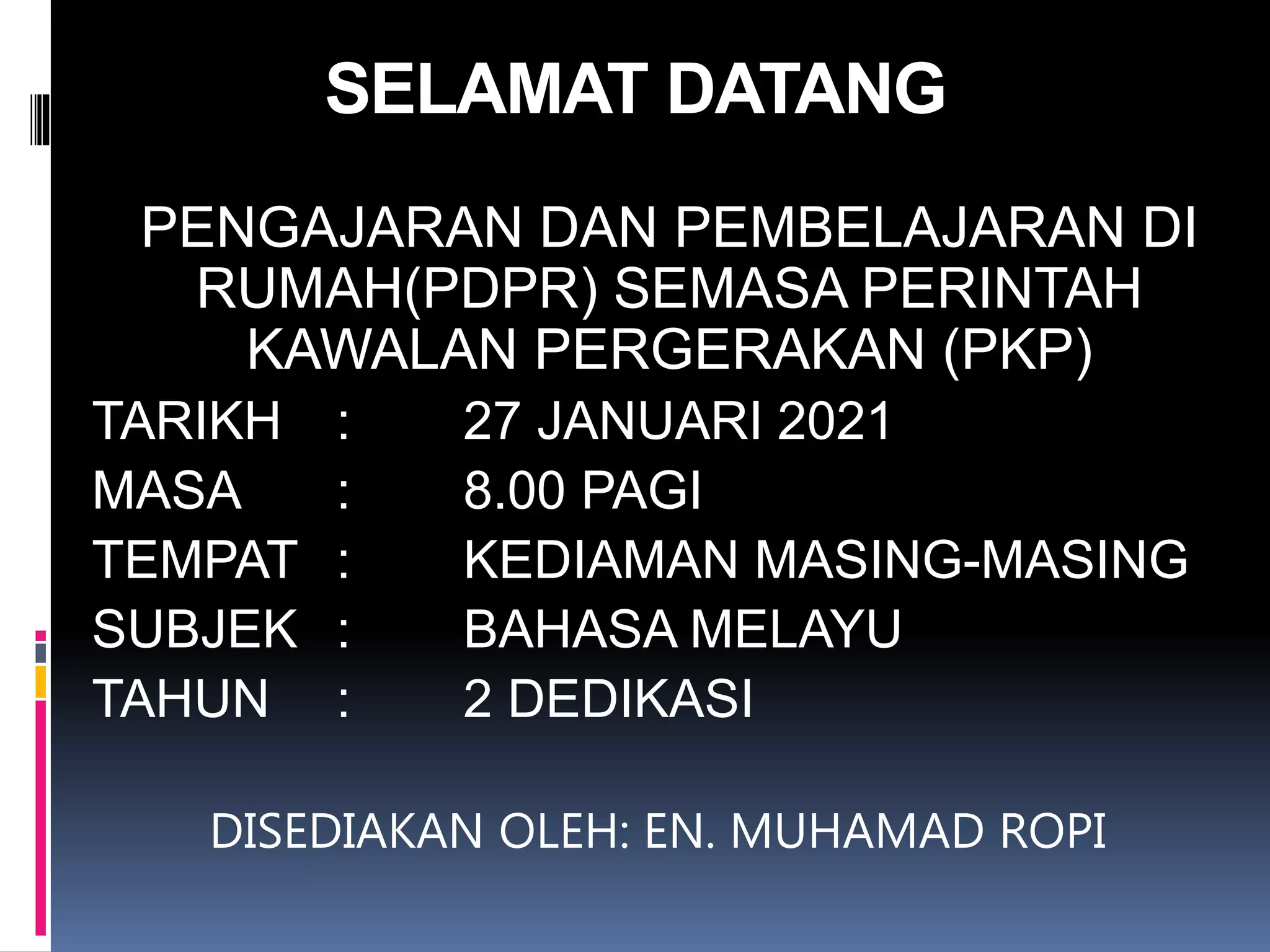 PDPR BAHASA MELAYU | PPTX