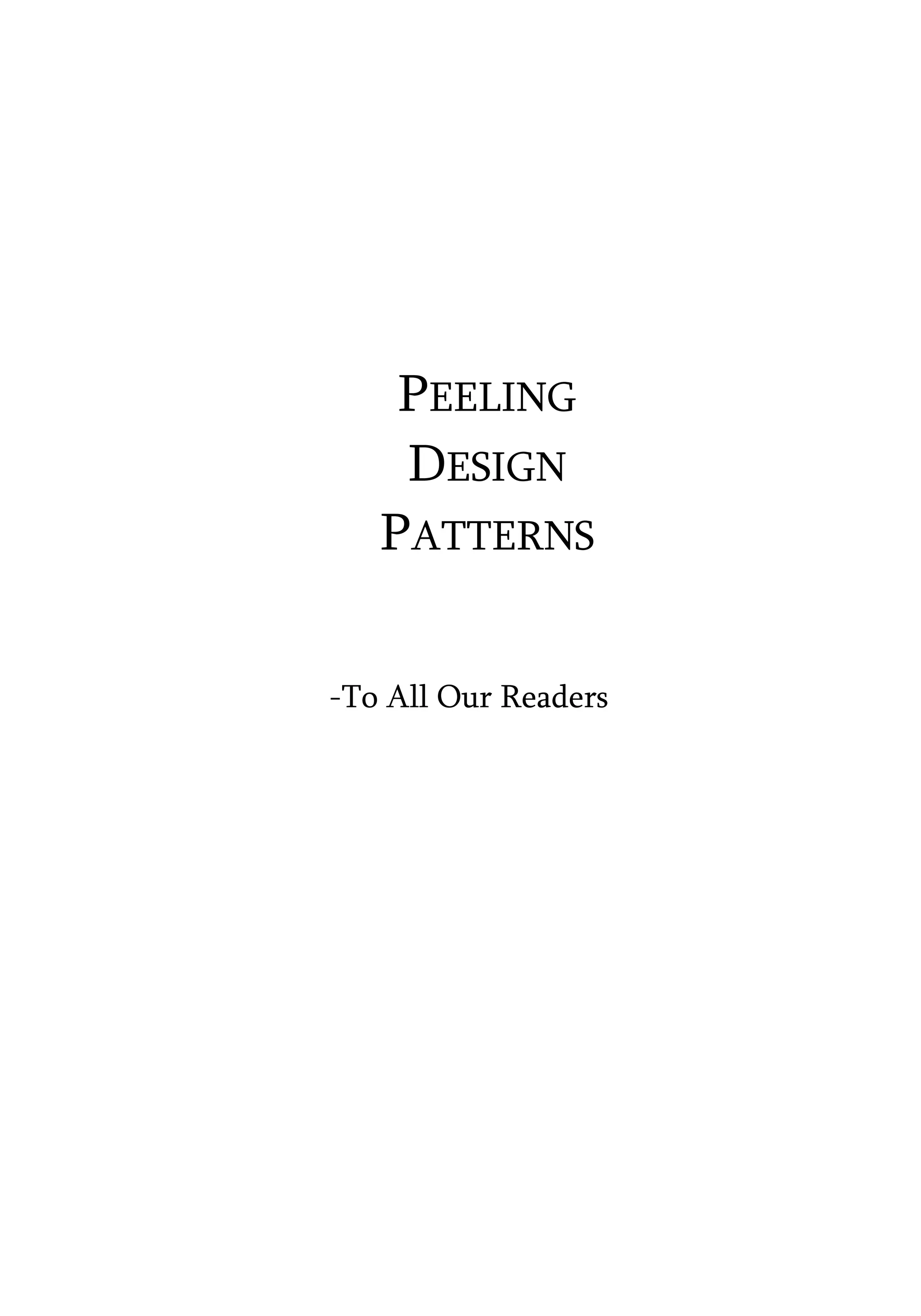 Peeling Design Patterns | PDF