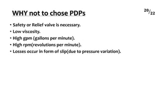 POSITIVE DISPLACEMENT PUMP | PPTX
