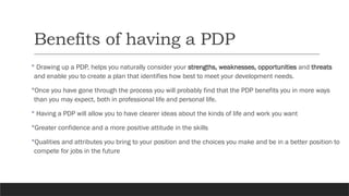 PDP Slide presentation How to write a personal development plan | PPTX