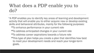 PDP Slide presentation How to write a personal development plan | PPT