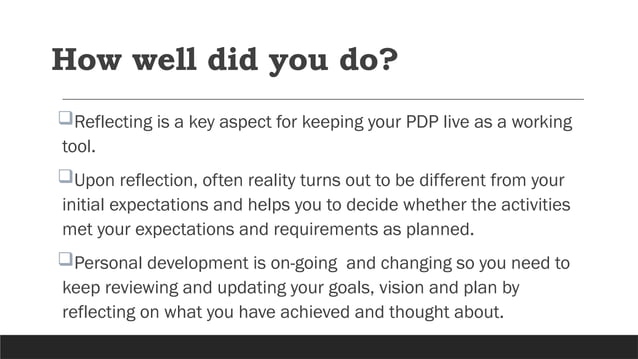 PDP Slide presentation How to write a personal development plan | PPT