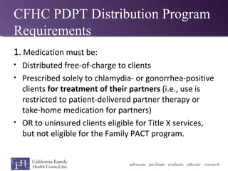 PDPT Webcast - Part 3 - The Law and CFHC Requirements | PPT