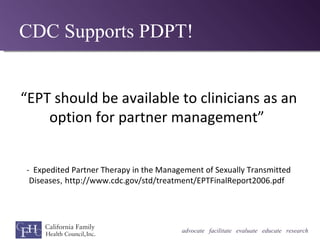 PDPT Webcast - Part 3 - The Law and CFHC Requirements | PPT