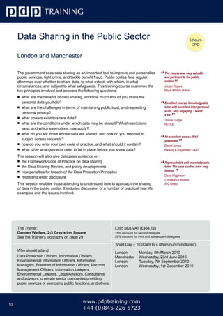 PDP Training Courses Catalogue | PDF