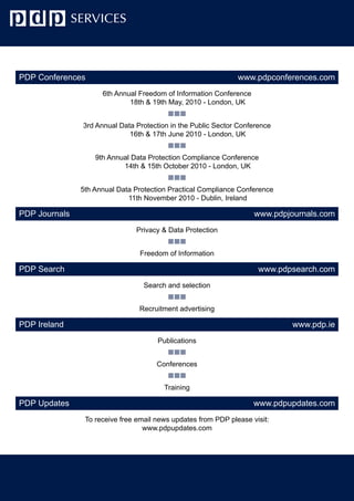 PDP Training Courses Catalogue | PDF