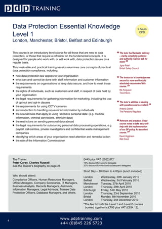 PDP Training Courses Catalogue | PDF