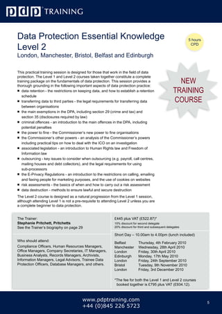 PDP Training Courses Catalogue | PDF