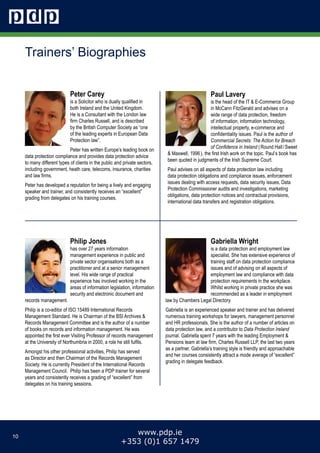 PDP Training Courses Catalogue - Ireland | PDF