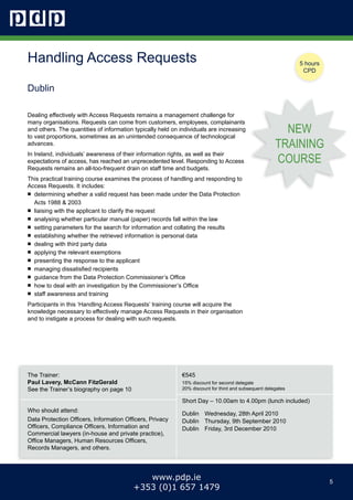 PDP Training Courses Catalogue - Ireland | PDF