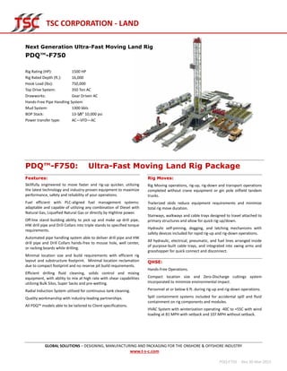 DQ™-F750: Ultra-Fast Moving Land Rig Package | PDF