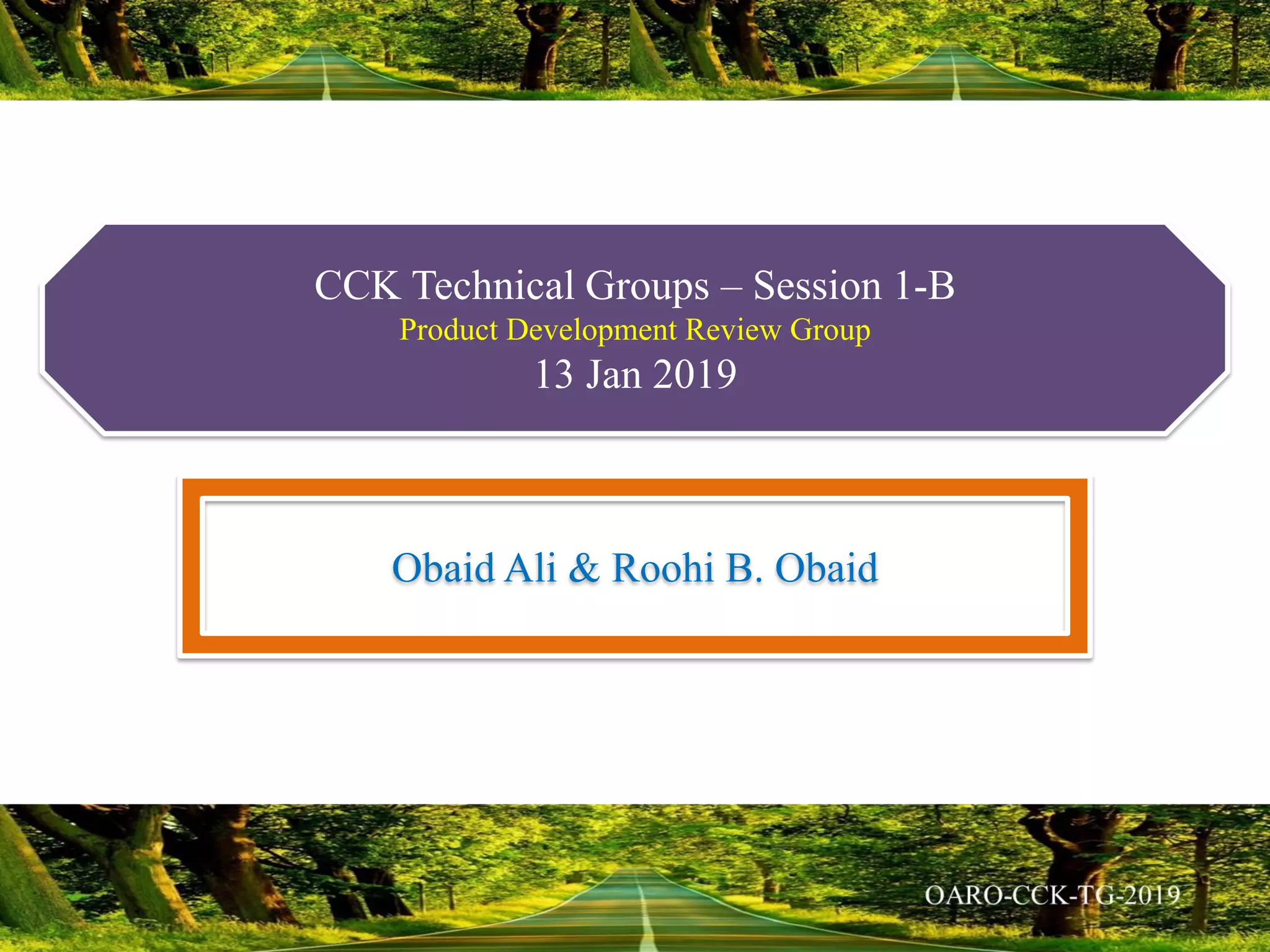 CCK Technical Group Session 1 - B | PPT