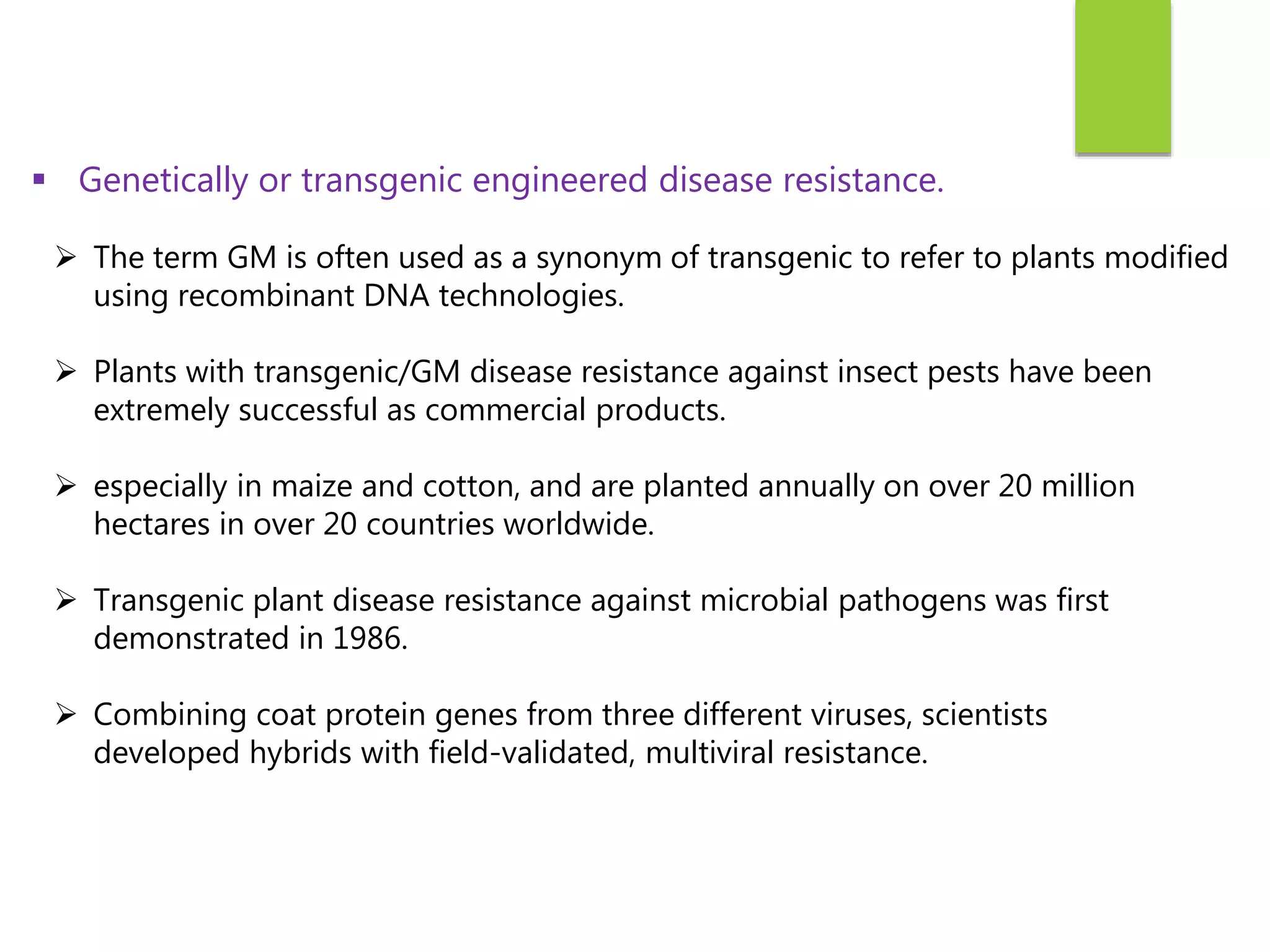 Disease resistance in plants | PPTX