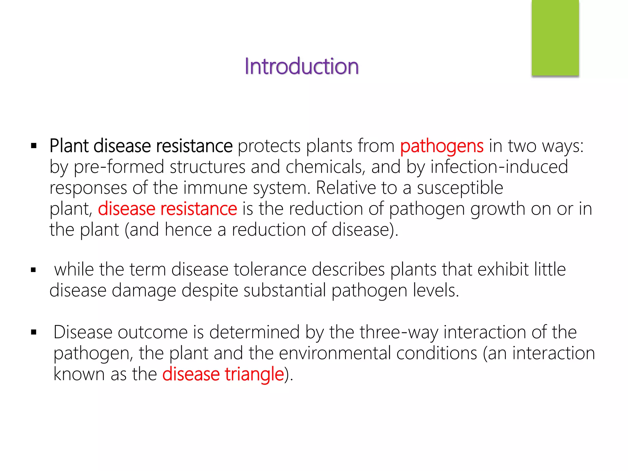 Disease resistance in plants | PPTX