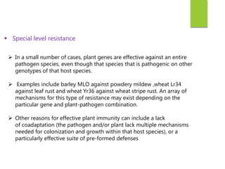 Disease resistance in plants | PPTX
