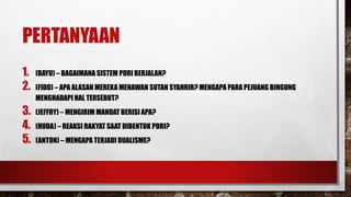 Pdri (pembentukan pemerintahan darurat republik indonesia) | PPTX