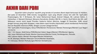 Pdri (pembentukan pemerintahan darurat republik indonesia) | PPTX