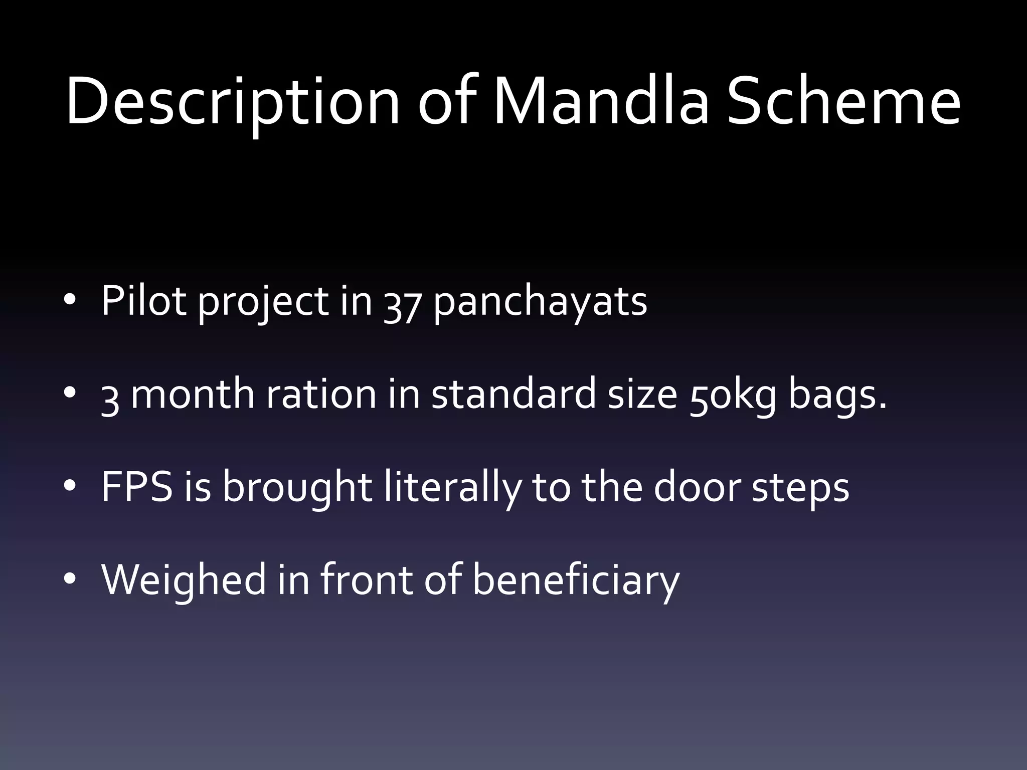 Program Assessment of Public Distribution System Scheme | PPT