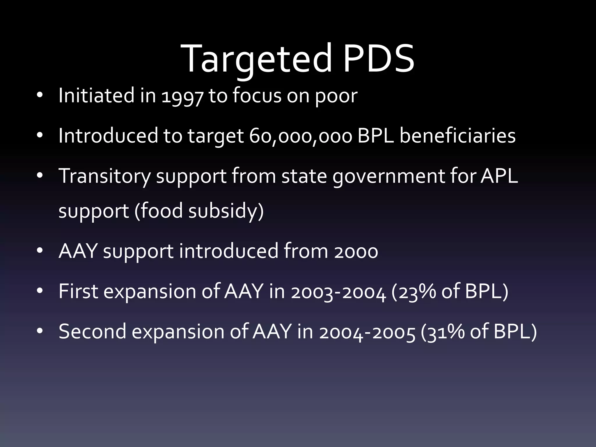Program Assessment of Public Distribution System Scheme | PPT