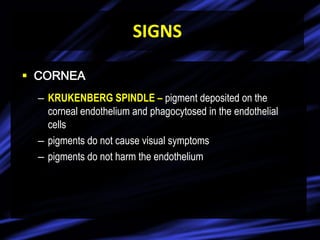 Pigment Dispersion Syndrome & Pigmentary Glaucoma | PPTX
