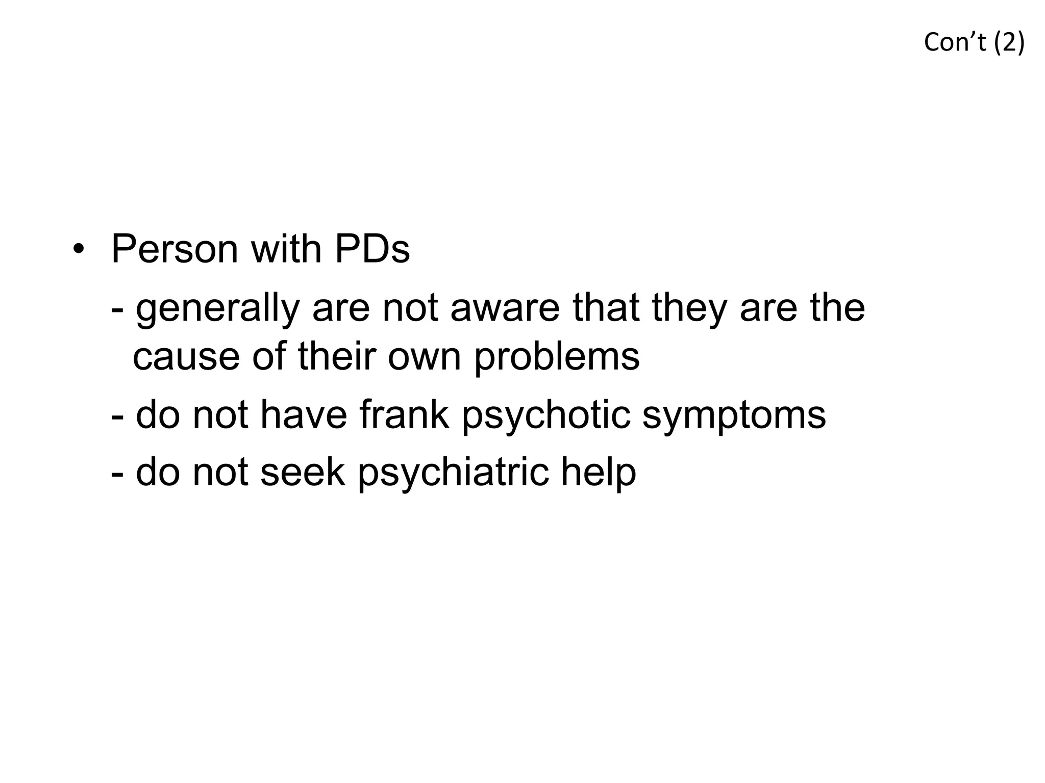Personality Disorder | PPT