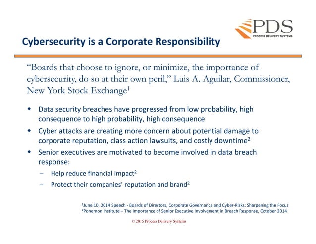 Accountability for Corporate Cybersecurity - Who Owns What? | PPT