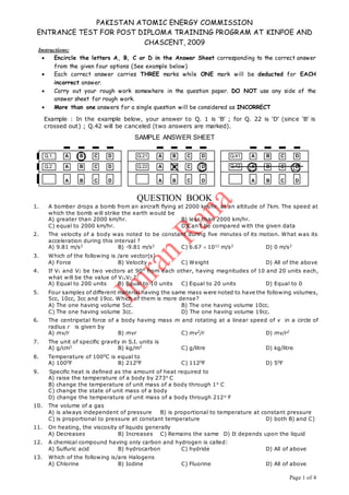 ATTOMIC TEST PAPER | DOC