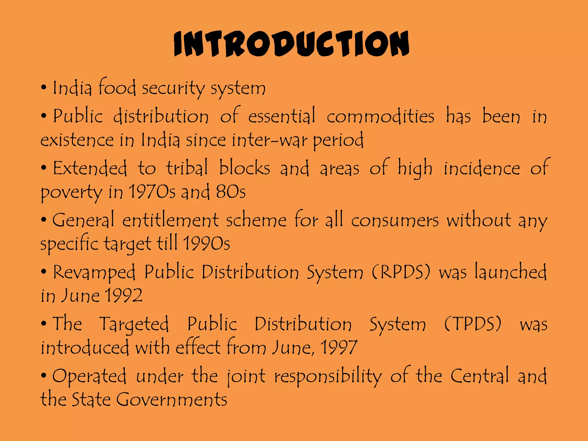 PDS and National Food Security Act,2013 | PPTX