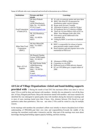 Public Distribution System by Self Help Groups in Bihar | PDF ...