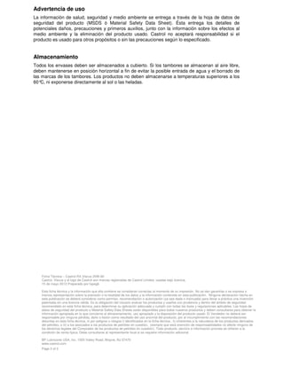 Pds ccsa castrol rx viscus 25 w 60 spanish | PDF | Business and Finance