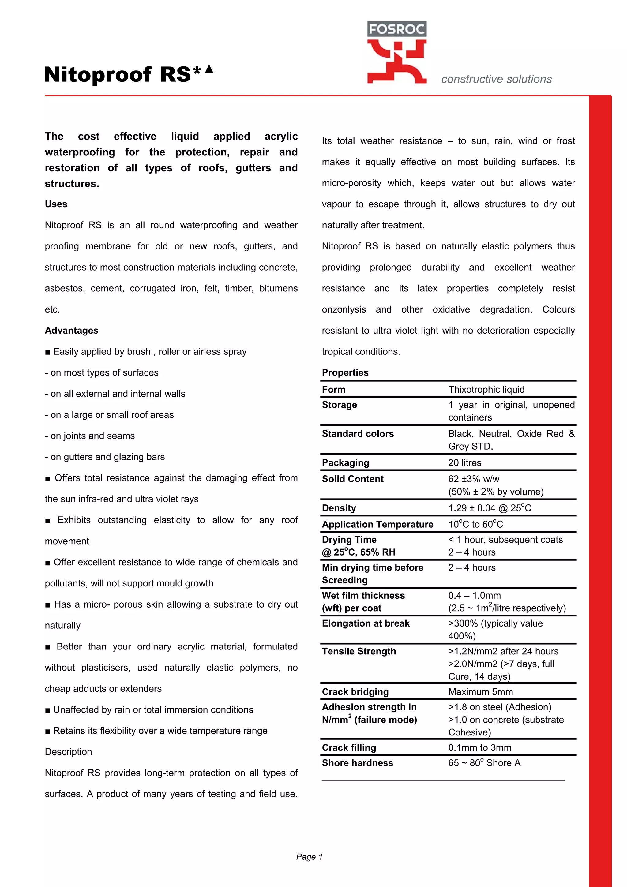 (Pds) nitoproof rs_(green_label) | PDF