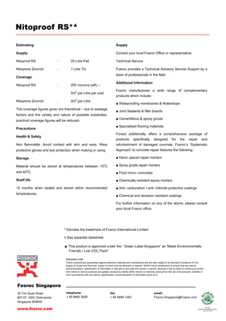 (Pds) nitoproof rs_(green_label) | PDF